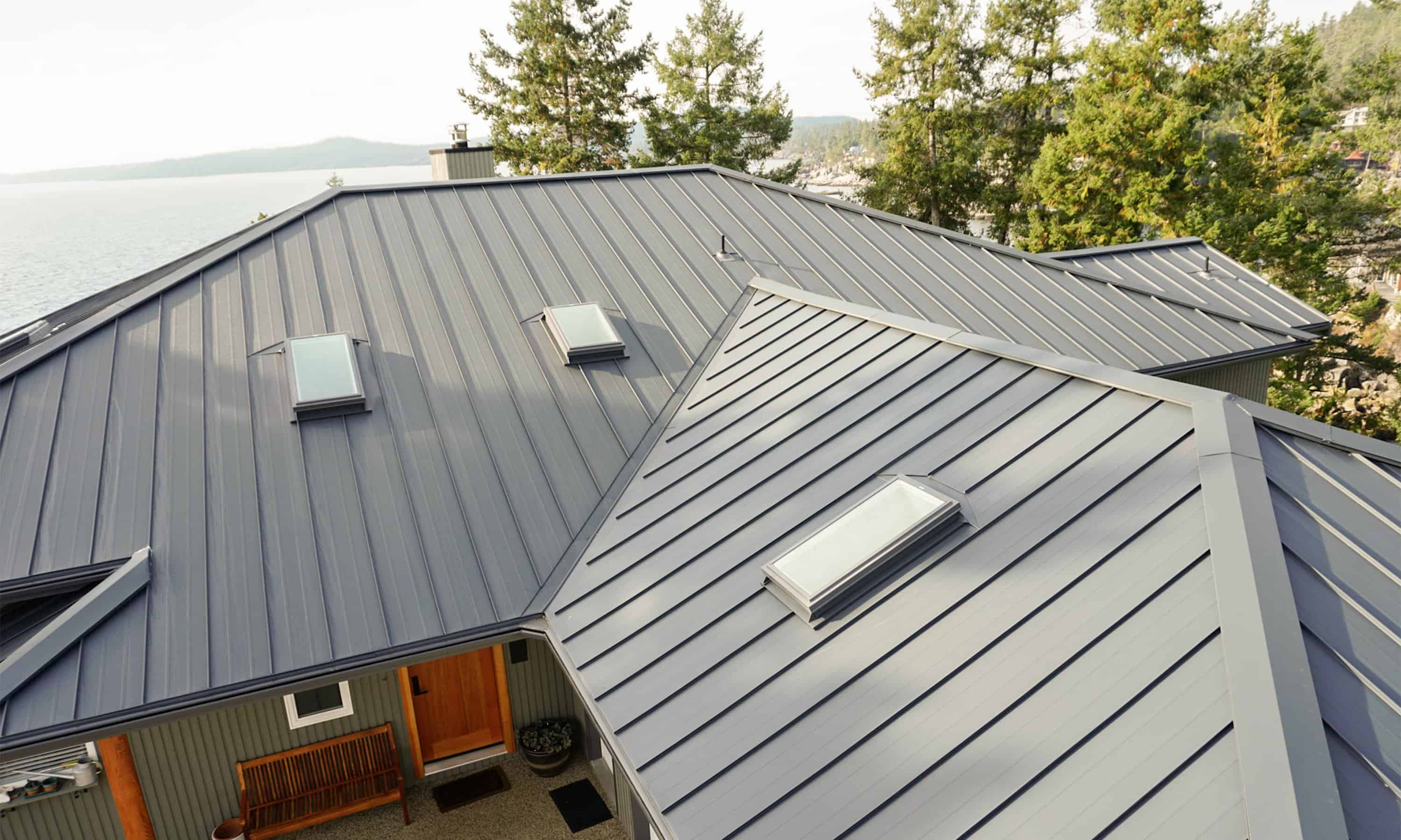 Halfmoon Bay, BC - Deep Charcoal Standing Seam — Interlock Metal Roofing