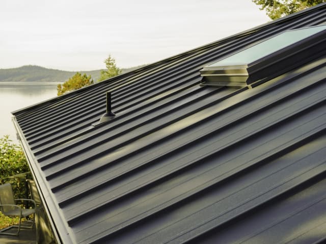 Halfmoon Bay, BC - Deep Charcoal Standing Seam — Interlock Metal Roofing