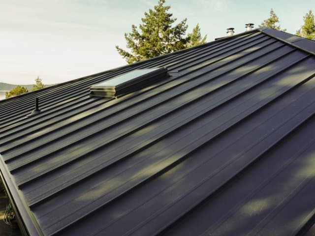 Halfmoon Bay, BC - Deep Charcoal Standing Seam — Interlock Metal Roofing