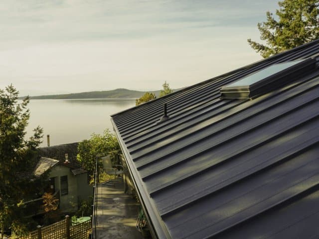 Halfmoon Bay, BC - Deep Charcoal Standing Seam — Interlock Metal Roofing