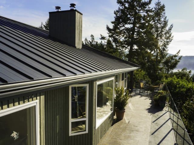 Halfmoon Bay, BC - Deep Charcoal Standing Seam — Interlock Metal Roofing