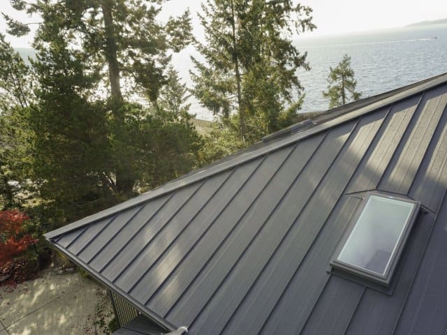 Halfmoon Bay, BC - Deep Charcoal Standing Seam — Interlock Metal Roofing
